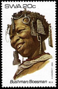 Stamp: Bushman (South-West Africa(Traditional Headdresses (II)) Mi:NA ...