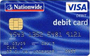 Bank Card: Nationwide blue debit (Nationwide, United Kingdom of Great ...
