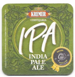 Beer Coaster: Kremer IPA (Kremer Cervejaria, BrazilCol:BR-000929