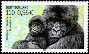 Stamp: Mountain Gorilla (Gorilla beringei beringei) (Germany, Federal ...