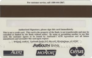 Bank Card: AmSouth Bank ATM Card (AmSouth Bank, United States of ...