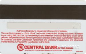 Bank Card: Central Bank - Handybank (Central Bank of the South, United ...