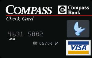 Bank Card: Compass Bank - Black Check Card (Compass bank, United States ...