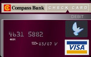 Bank Card: Compass Bank - Purple Check Card 01 (Compass bank, United ...