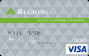Bank Card: Regions Bank - Platinum CheckCard - Silver (Regions bank ...