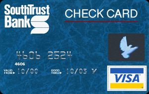 Bank Card: SouthTrust - Check Card (SouthTrust Bank, United States of ...