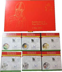 Coin: Various CFA Francs (Proof set 2011 Pope John Paul II) (Cameroon ...