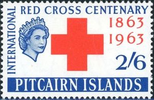Stamp: Queen Elizabeth II and Red Cross emblem (Pitcairn Islands(Red ...