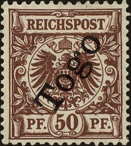 Stamp: overprint on Reichpost (Togo, German Administration(German Realm ...