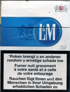 Cigarette Pack: L&M Blue Label (NetherlandsCol:NL-CT-0106
