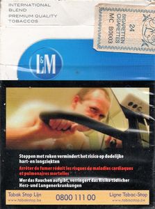 Cigarette Pack: L&M Blue Label (NetherlandsCol:NL-CT-0106