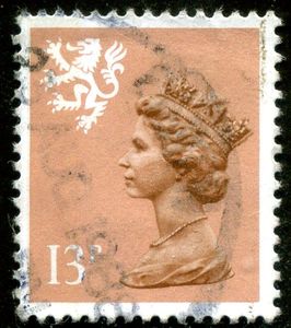 Stamp: Queen Elizabeth II - 13p Machin Portrait (United Kingdom ...