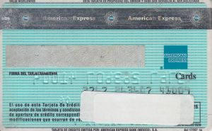 Bank Card: American Express MX Green (American Express, MexicoCol:MX-AE ...