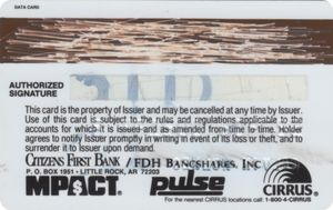 Tarjeta de Banco: Citizens First Bank - Express Card (Citizens First ...