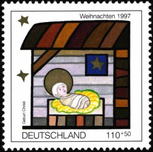 Stamp: Birth of Christ (Germany, Federal Republic) (Christmas 1997) Mi ...