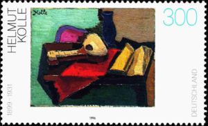 Stamp: 'Still Life with Guitar, Book & Vase' (Helmut Kolle) (Germany ...