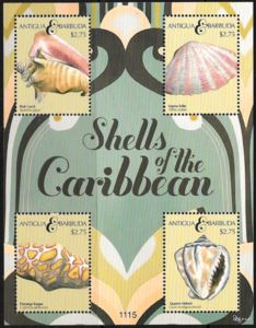 Stamp: Shells of the Caribbean (2) (Antigua and Barbuda(Shells of the ...