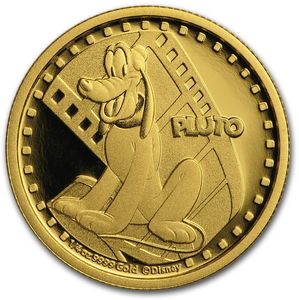 Coin: 25 Dollars (Pluto) (Niue(Numismatic Product - Disney)
