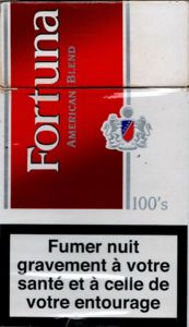 Cigarette Pack: Fortuna 100's (FranceCol:FR-CT-0080