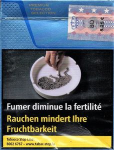 Cigarette Pack: Jps Blue Maxi Box (Luxembourg) Col:LU-CT-0003