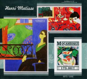 Stamp: Painting by Henri Matisse (Mozambique(Henri Matisse (2015)) Mi ...