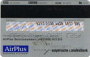 Bank Card: Corporate Card Air Plus (Bayerische Landesbank, Germany ...