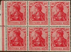 Stamp: Booklet Pane-Germania (German Realm(Germania) Mi:DR HB28aA 📮