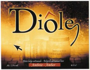 Drink Label: Diôle Ambrée-Amber (Brasserie des Carrières, BelgiumCol:BE ...