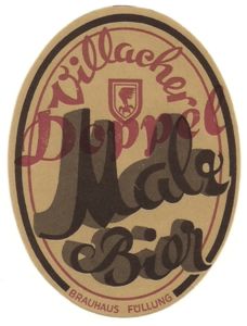Drink Label: Villacher Doppelmalz Bier (Brauerei Villach, AustriaCol:AT ...