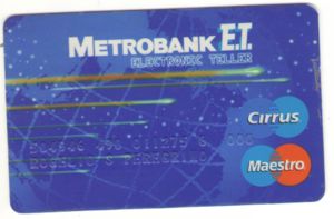 Bank Card: Cirrus-Maestro (Metrobank E.T., Philippines) Col:PH-MS-0001
