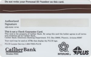 Bank Card: Calibur Bank - ATM Card (Calibur Bank, United States of ...
