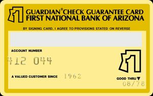 Bankkártya: First National Bank of Arizona - Guardian Card (First ...