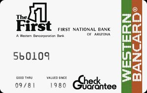 Bank Card: First National Bank of Arizona - Western Bancard (First ...