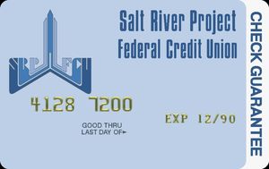 Tarjeta de Banco: Salt River Project FCU- Check Guarantee Card (Salt ...
