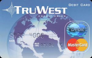 Tarjeta de Banco: TruWest CU - Debit Card (TruWest CU, Estados Unidos ...