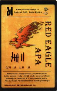 Drink Label: Red Eagle Apa (Pivovar Mordýř Dolní Ředice, Czech ...