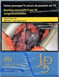 Cigarette Pack: JPS Blue Maxi Box (BelgiumCol:BE-CT-0011
