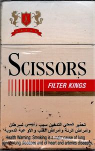Paquete de Cigarrillos: Scissors Filter Kings (IndiaCol:IN-CT-0002