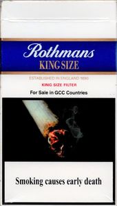 Cigarette Pack: Rothmans King Size (United Arab EmiratesCol:AE-CT-0061