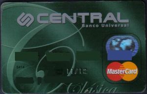 Bank Card: Central Banco Universal (Central, VenezuelaCol:VE-MC-0063