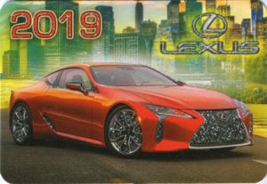 Pocket Calendar: Lexus (Russia(Cars) Col:RUS-2019-Car-002.07
