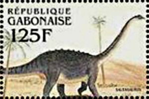 Stamp: Saltasaurus (Gabon) (Prehistorical Animals) Mi:GA 1583,Sn:GA ...