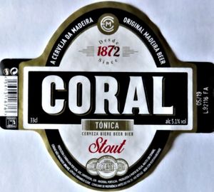 Drink Label: Coral Tonica Stout (Empresa de Cervejas da Madeira, PortugalCol:PT-BEER-000119