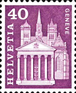 Stamp: St. Pierre Cathedral, Geneva (Switzerland(Postal History ...