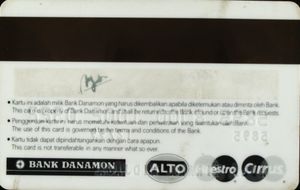 Bank Card: Danamon Cash (Bank Danamon, IndonesiaCol:ID-MS-0003.02