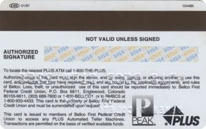 Bank Card: Bellco FCU Check Card 02 (Bellco FCU, United States of ...
