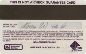 은행 카드: Capitol Federal Savings Red ATM Card (Capitol Federal Savings ...