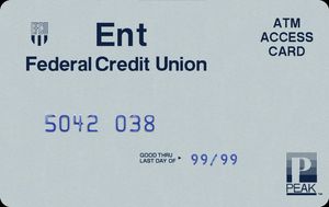 Bank Card: Ent FCU ATM Access Card (Ent FCU, United States of ...