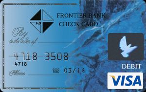 Bank Card: Frontier Bank Check Card (Frontier Bank, United States of ...