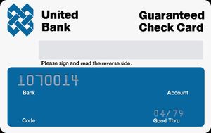 Bank Card: United Bank of Denver Check Guarantee Card (United Bank of ...